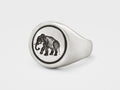 Elephant Signet Ring in Sterling Silver – Snake Bones