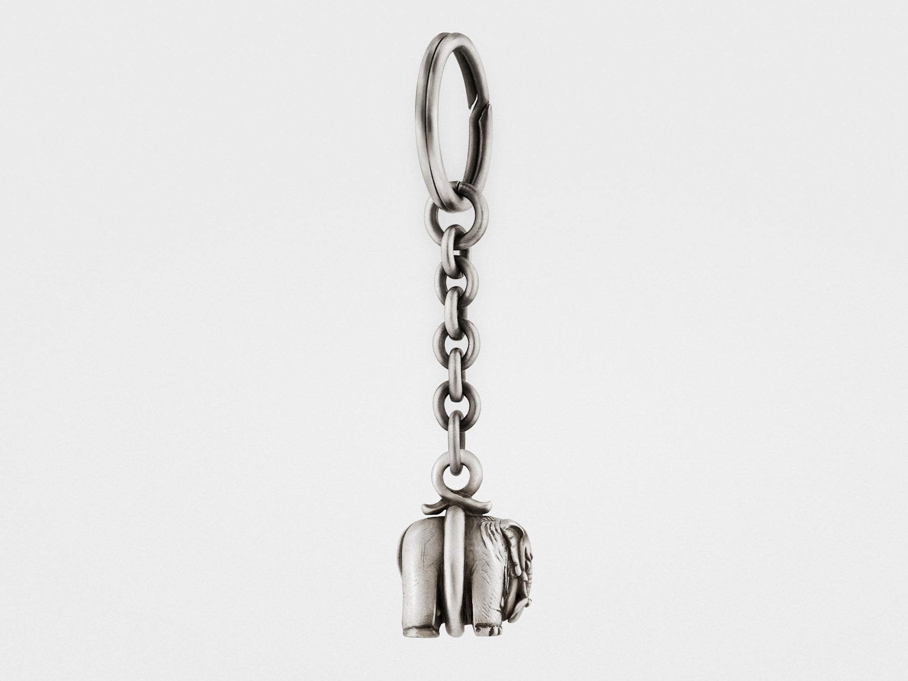 Elephant Keychain in Sterling Silver – Snake Bones